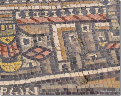 Jaffa Gate on the Medeba Map - BiblePlaces.com